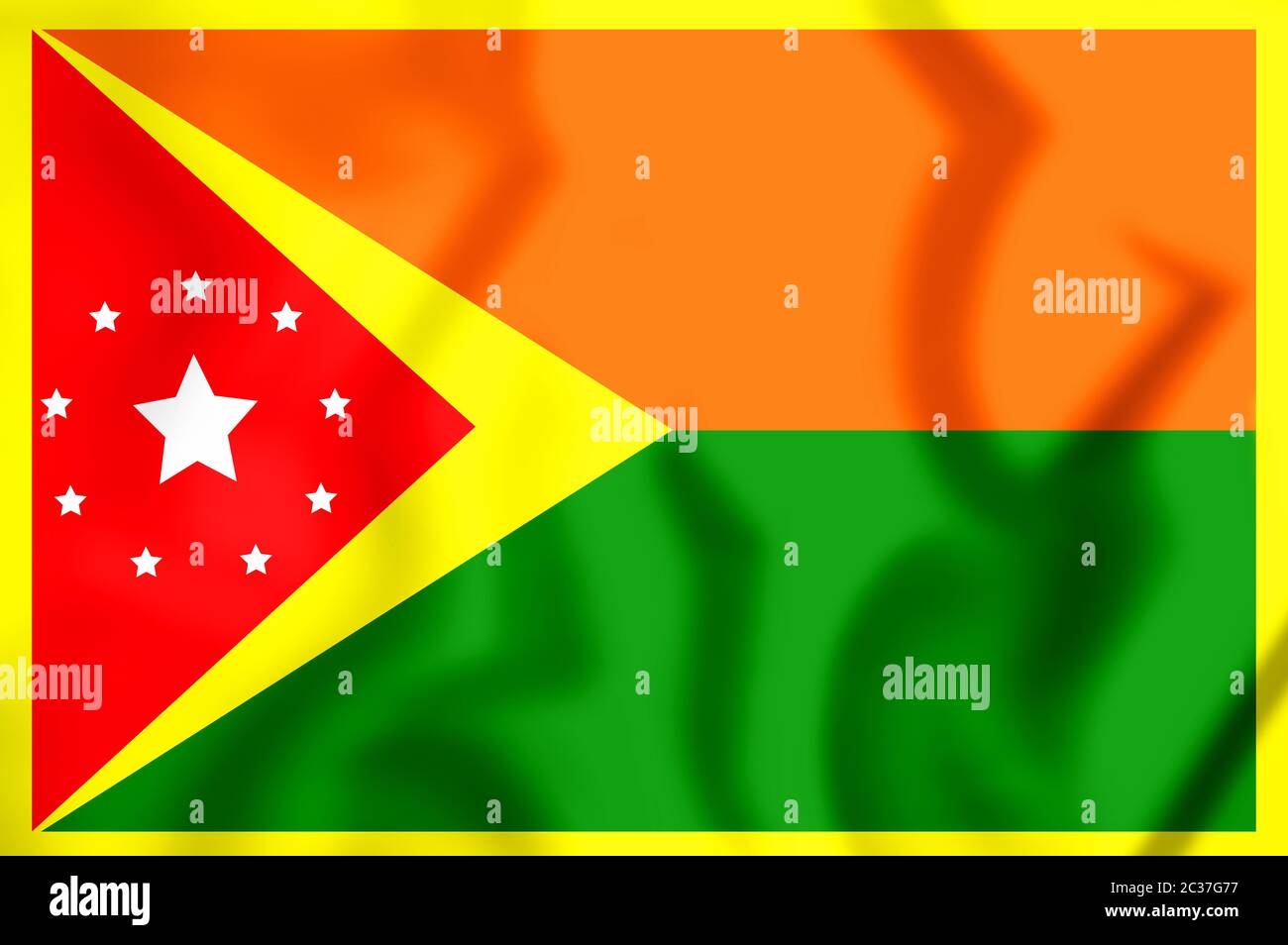 3D Flag of Rincon, Puerto Rico. 3D Illustration Stock Photo - Alamy