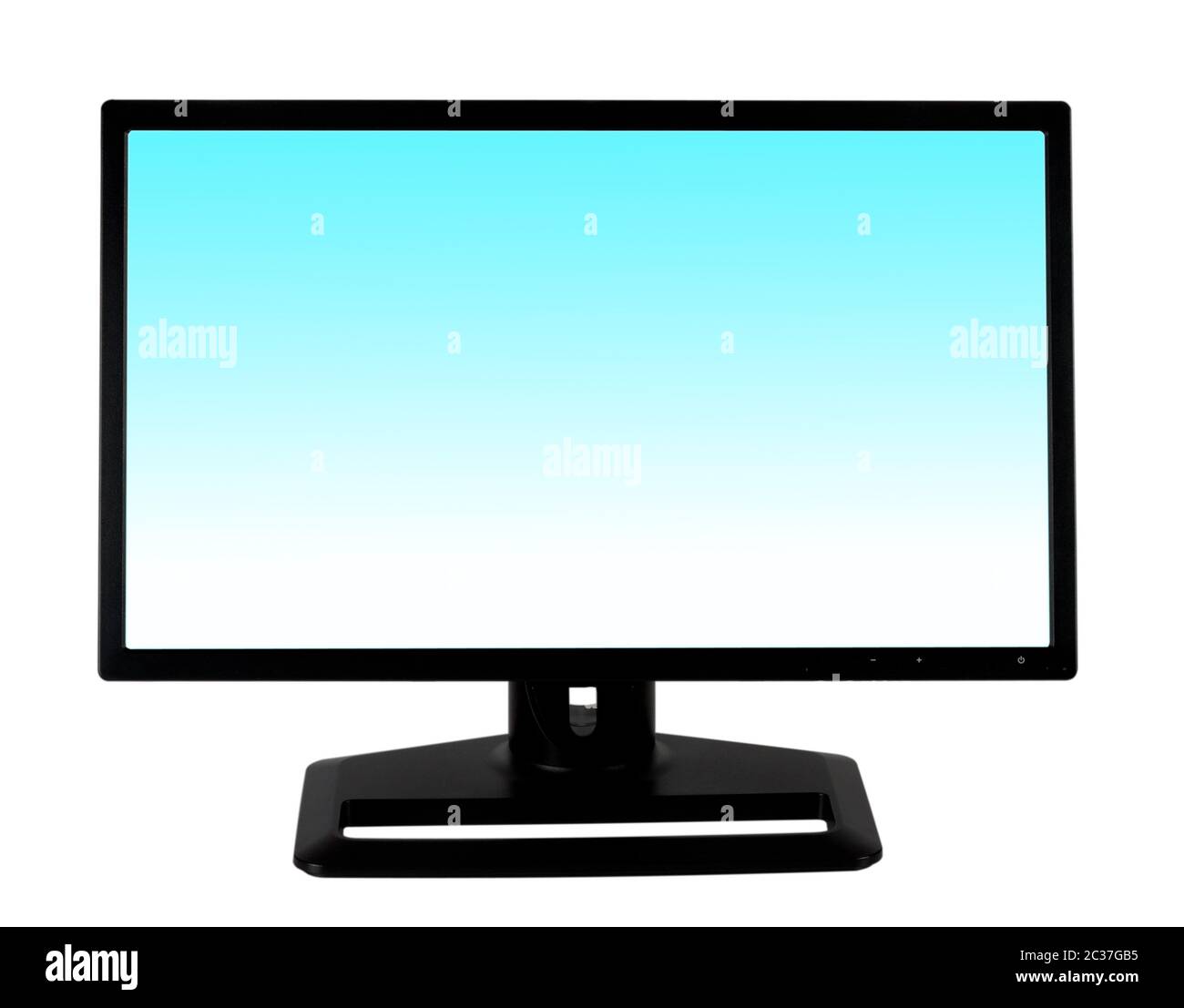 Black computer monitor isolated on white background Stock Photo - Alamy
