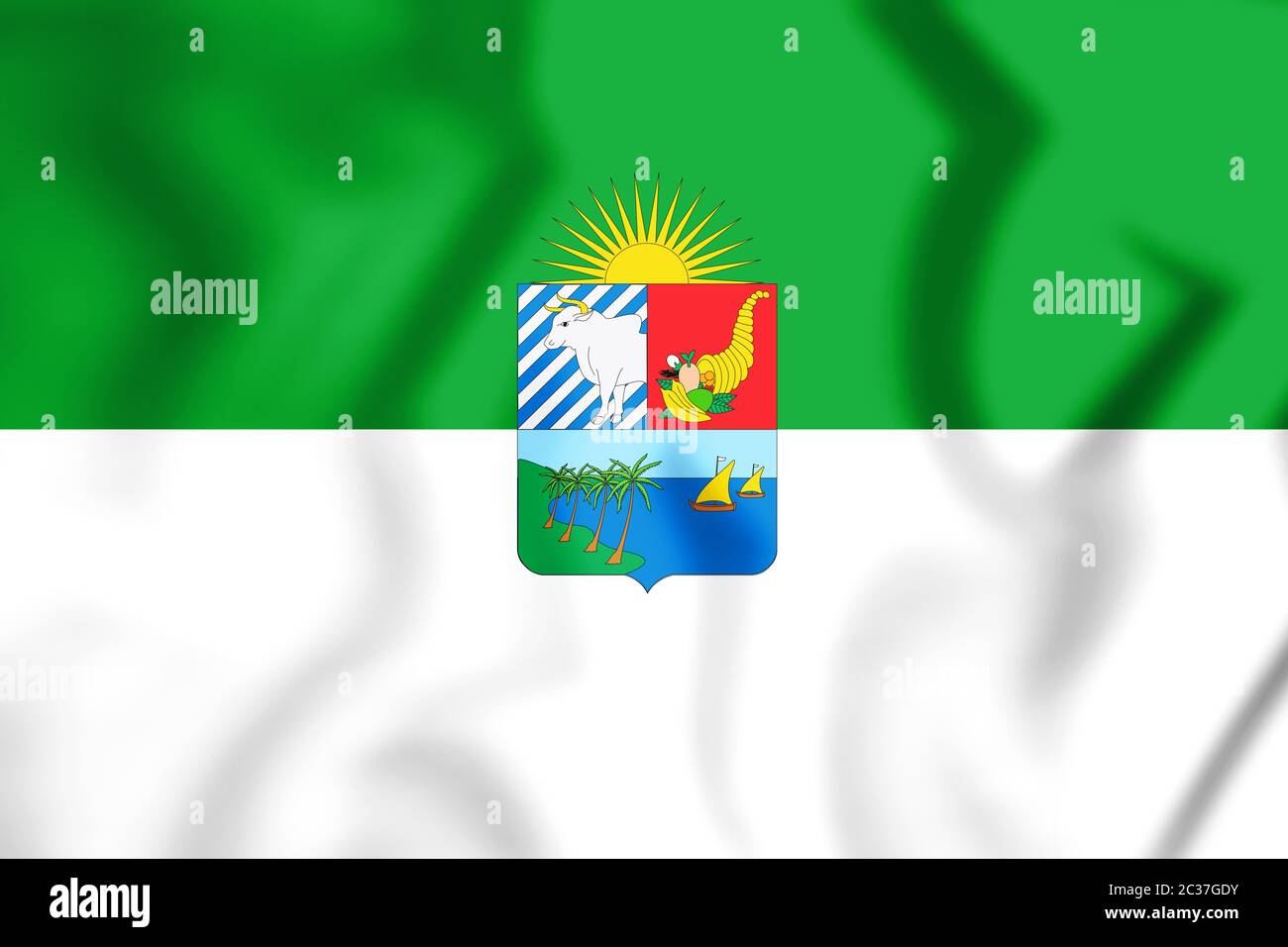3D Flag of Sucre Department, Colombia. 3D Illustration Stock Photo - Alamy