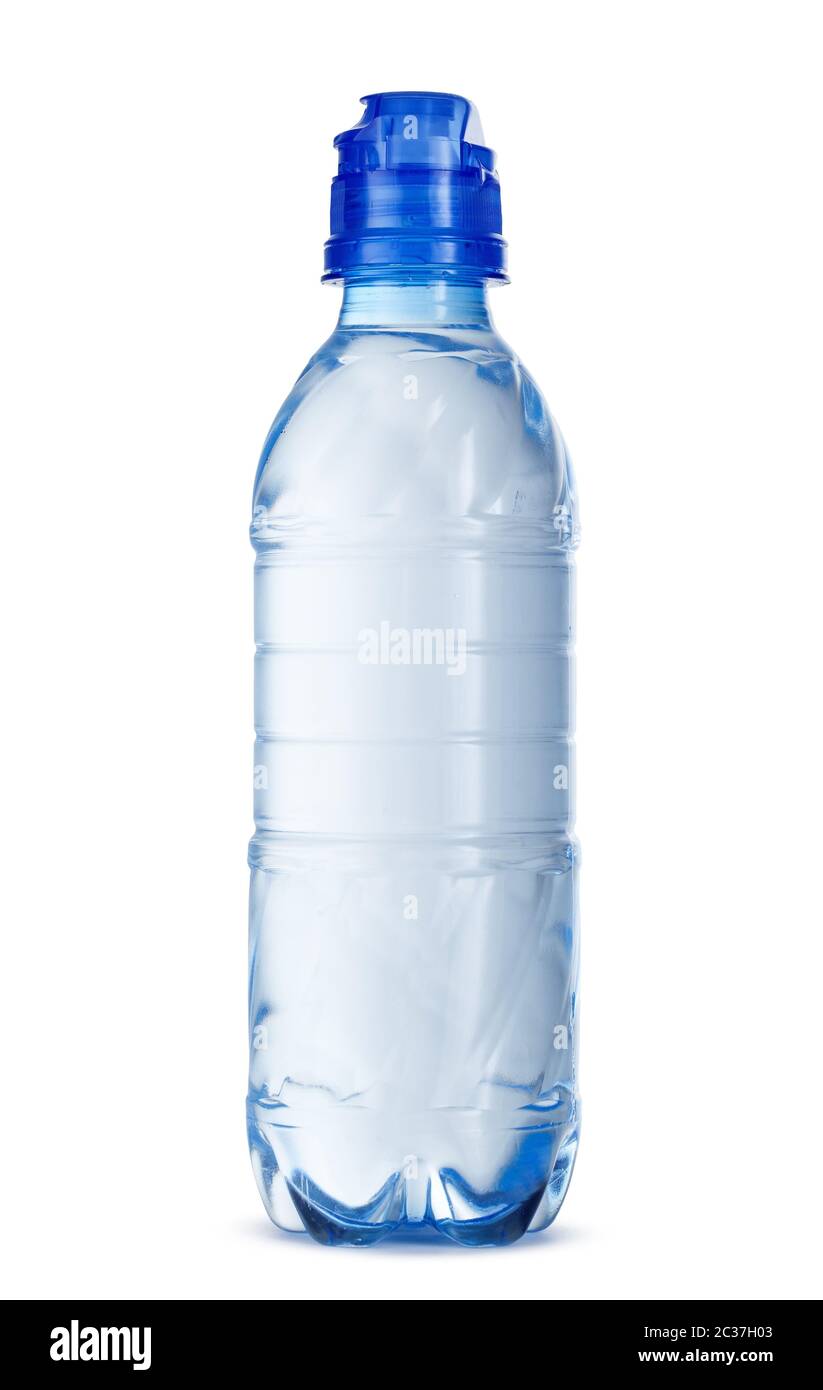 Small bottle of mineral water in plastic isolated on white Stock Photo ...