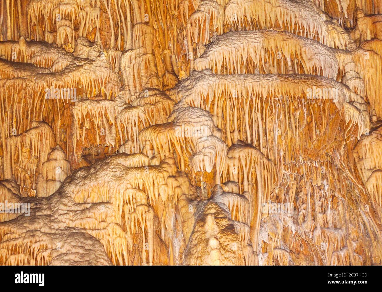 The beautiful texture of the walls of the underground karst caves Stock ...