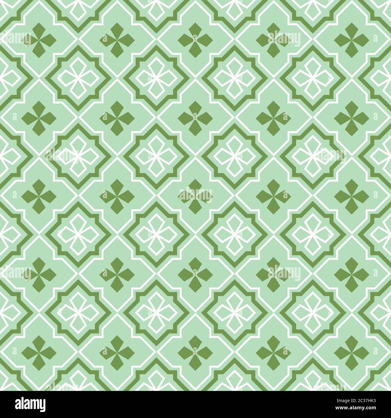 Retro vintage Chinese traditional pattern seamless background green ...