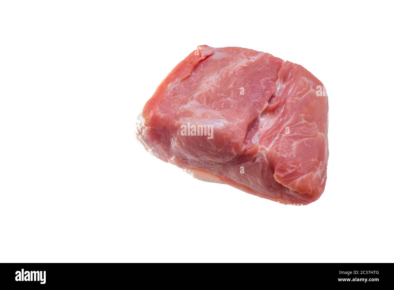 Iberico pork meat raw white isolated Stock Photo - Alamy