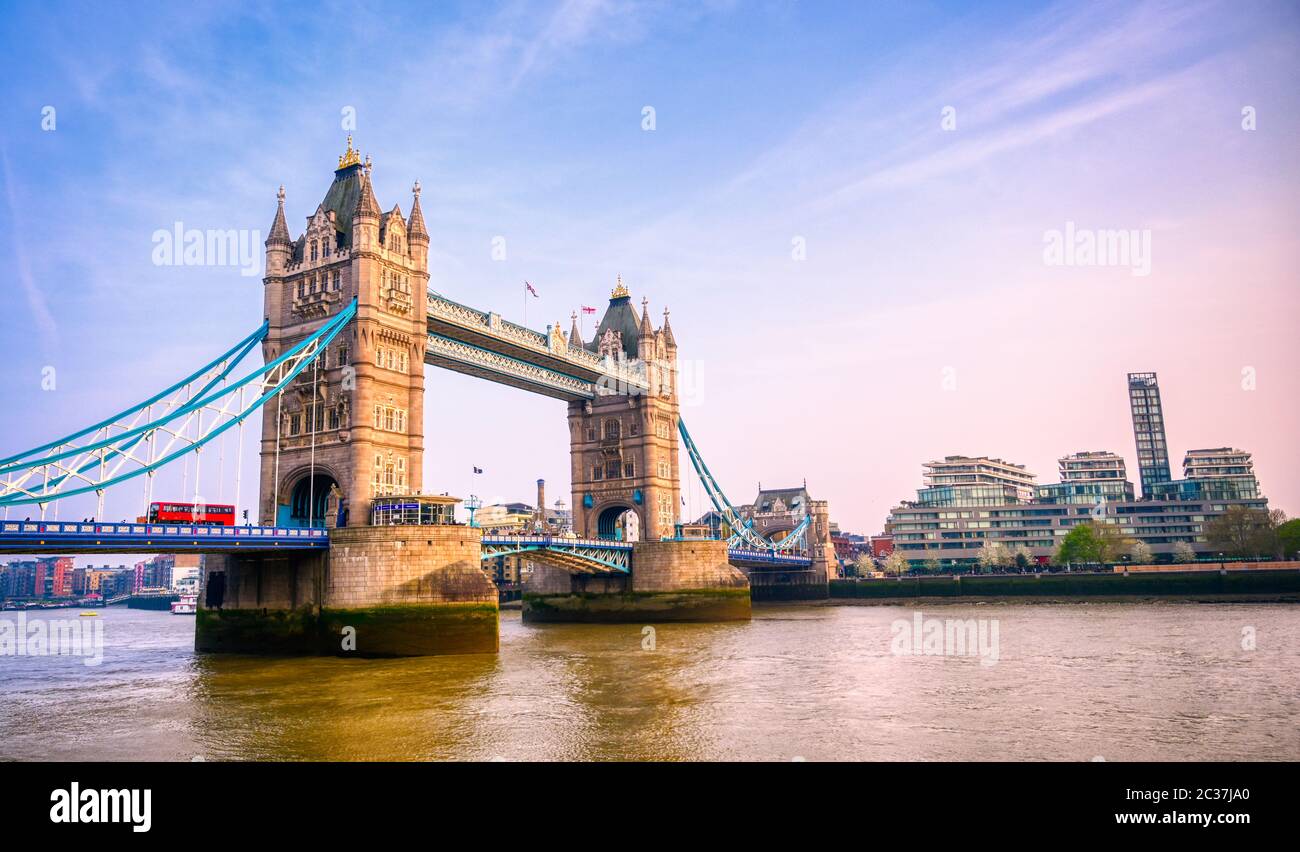 Tower Bridge across the River Thames in London Stock Photo - Alamy