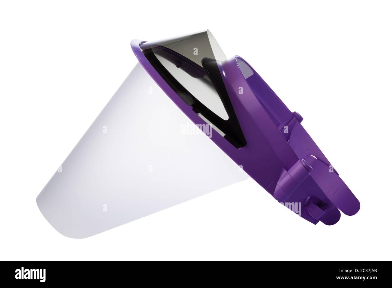 Medical visor face shield on white background Stock Photo - Alamy