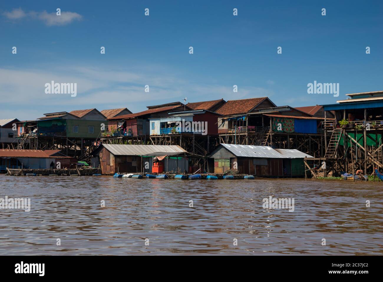 Kompong Khleang Floating Village at Lake Tonle Sap Cambodia Stock Photo ...