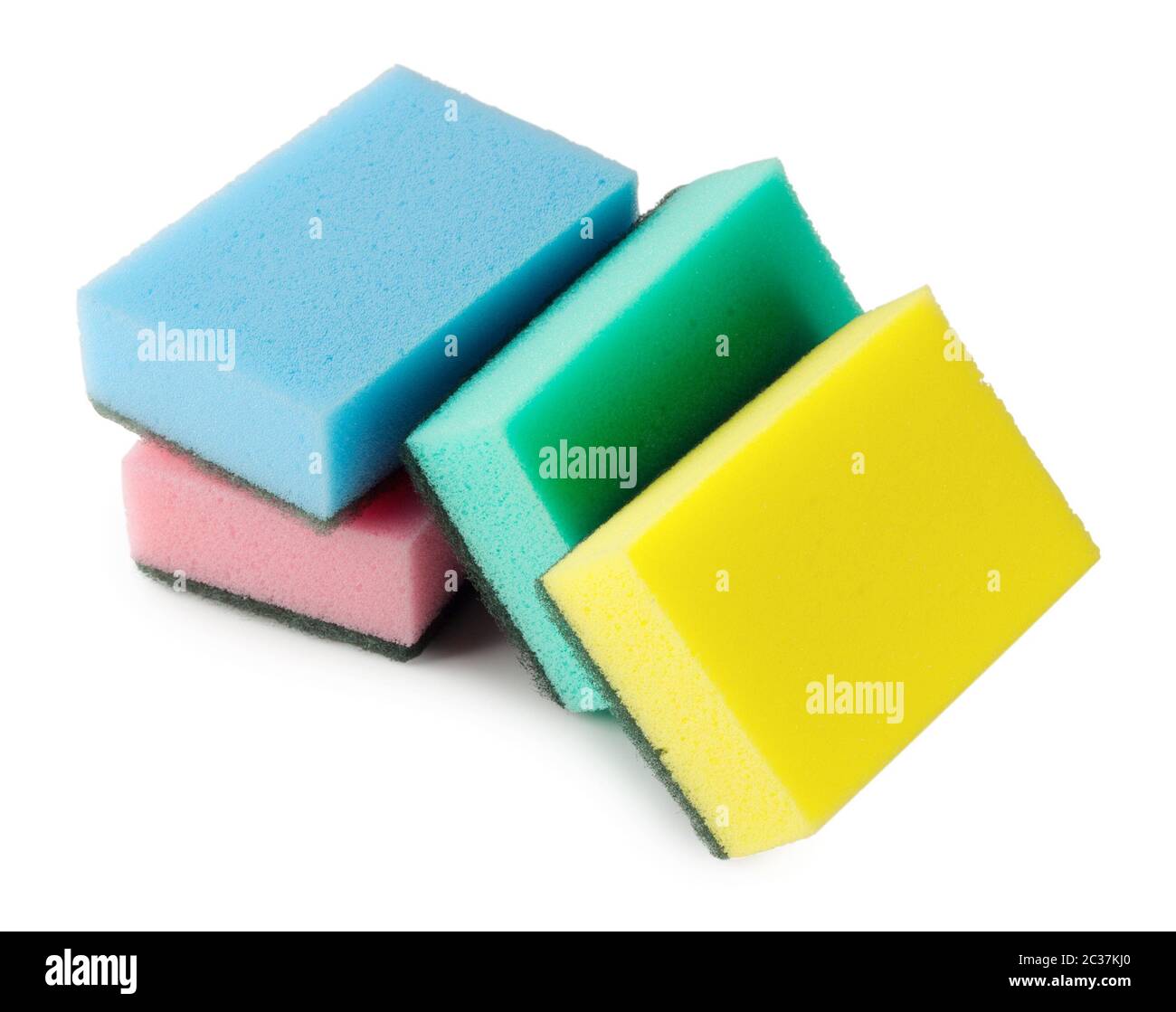 Colorful kitchen sponges isolated on white background Stock Photo - Alamy