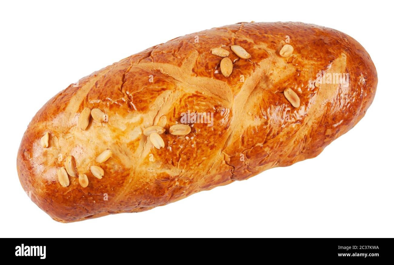 Hot fresh white bread isolated on a white background Stock Photo - Alamy