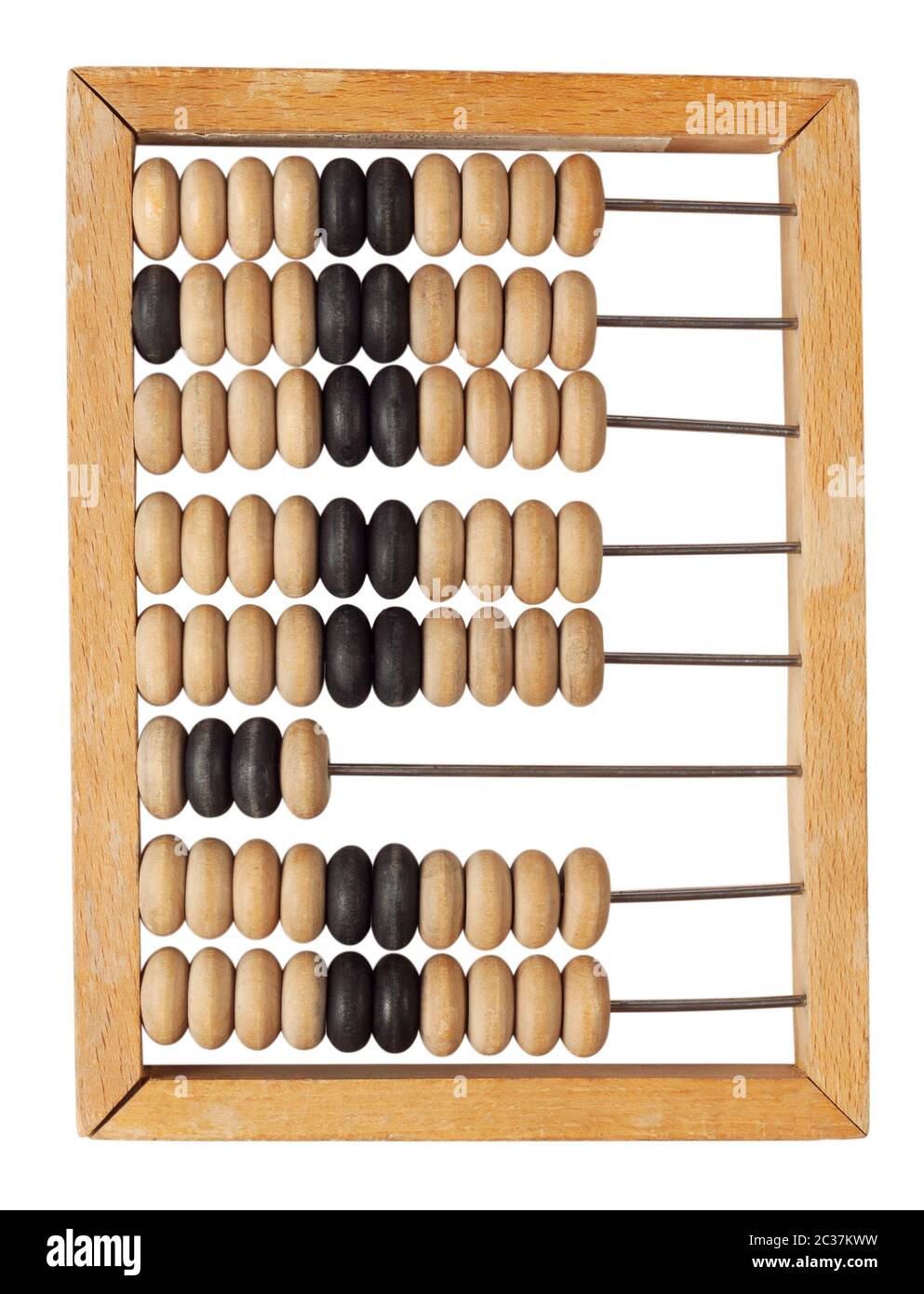 Old wooden abacus isolated on white background Stock Photo - Alamy