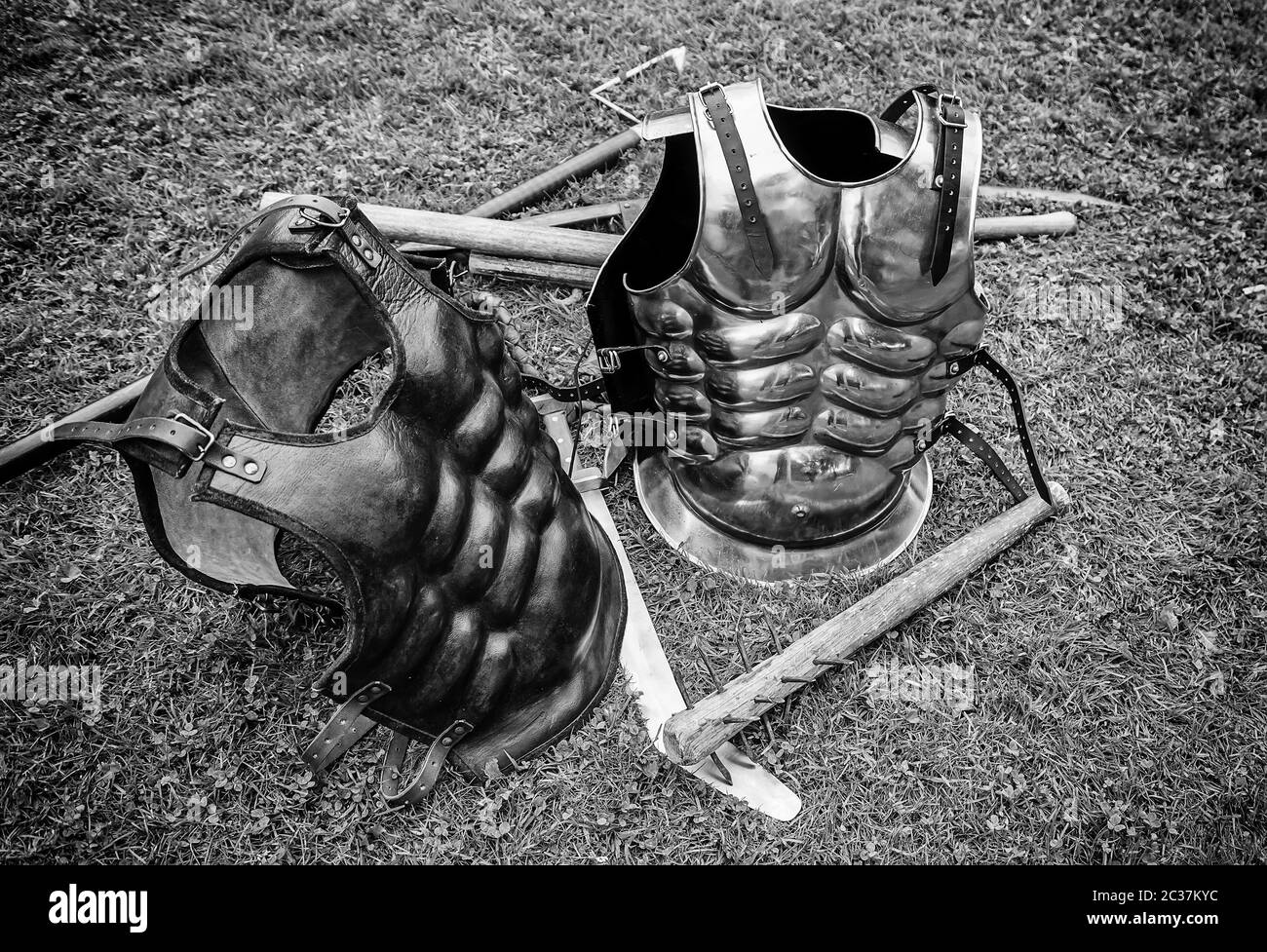 Parts of the armour Black and White Stock Photos & Images - Alamy