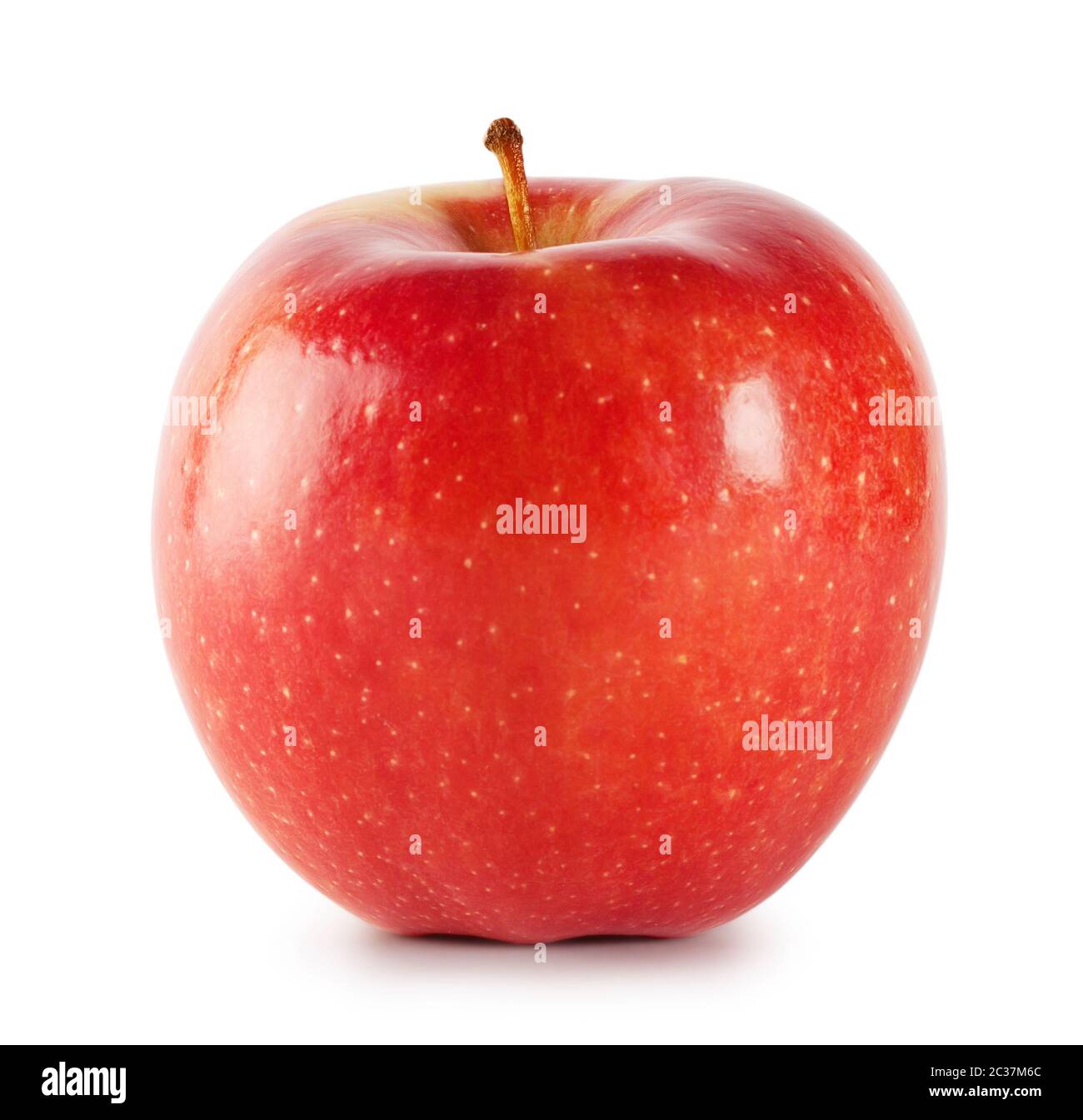 Bright shiny red apple isolated on white background Stock Photo - Alamy