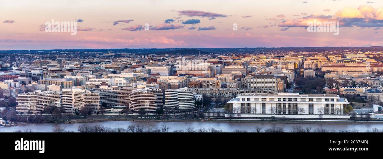 Panorama aerial view of Washington DC Skyscraper skylines building ...