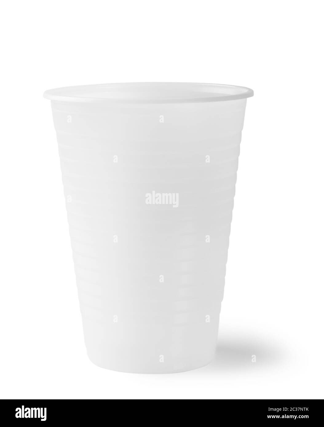 White plastic cup isolated on white background Stock Photo - Alamy