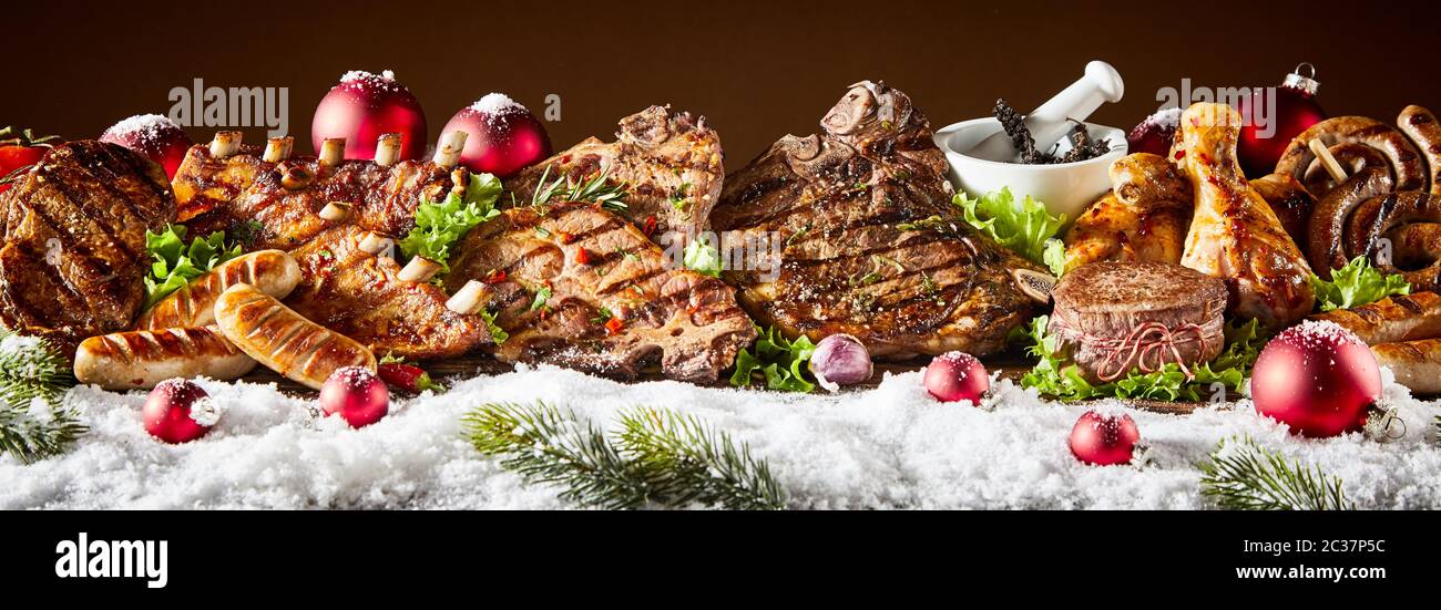 Christmas display butcher hi-res stock photography and images - Alamy
