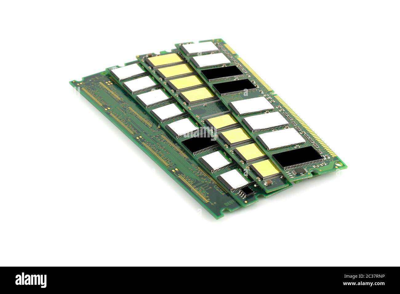 Memory chips for computer over white Stock Photo - Alamy