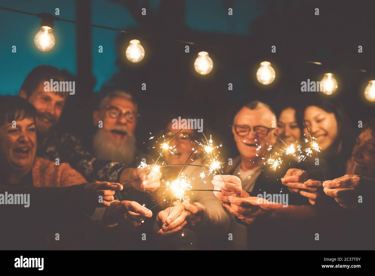 Old people party hi-res stock photography and images - Alamy