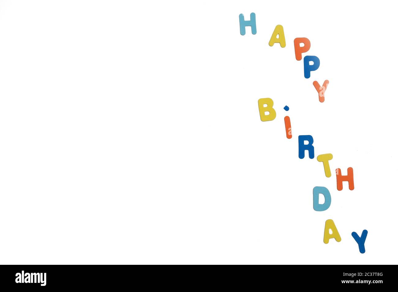 Colorful word Happy Birthday isolated on white background, Various ...