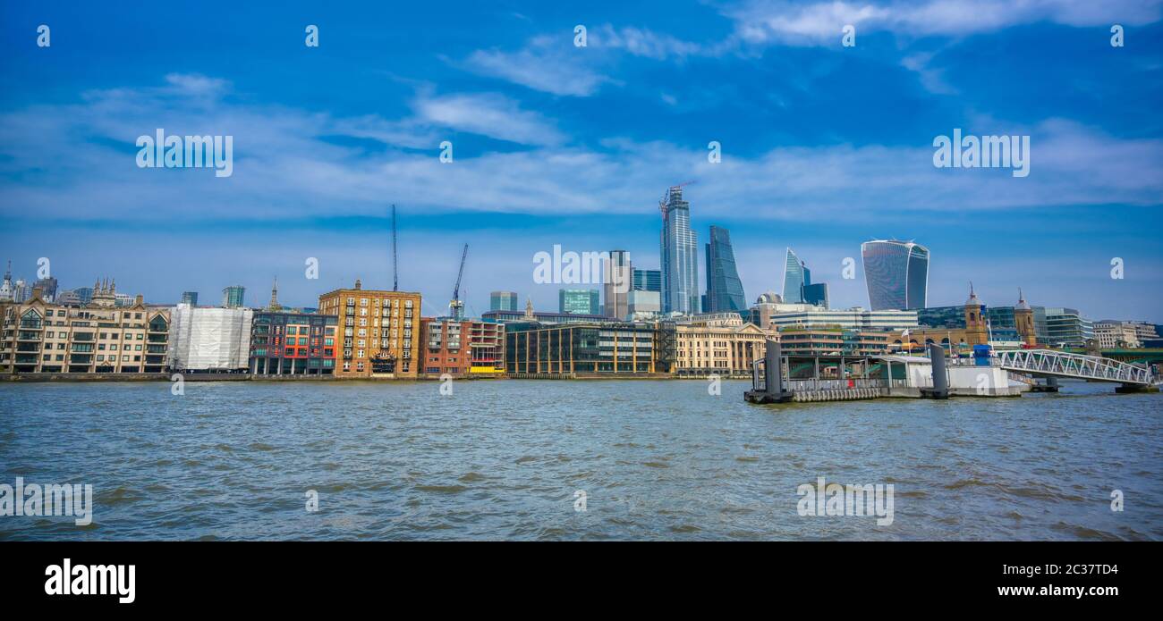 London skyline across the River Thames in the UK Stock Photo - Alamy