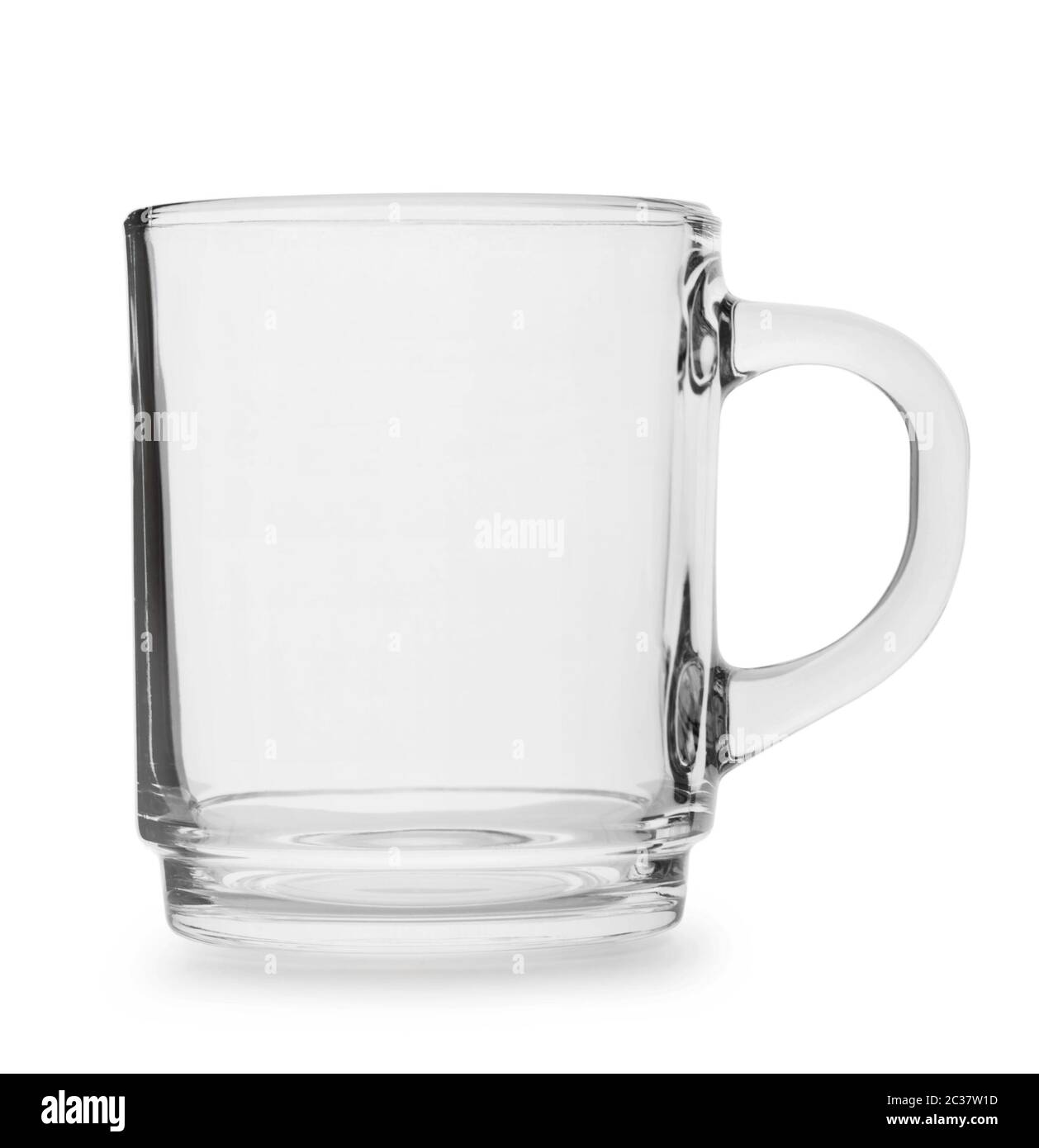 Glass cup with handle isolated on white background Stock Photo - Alamy