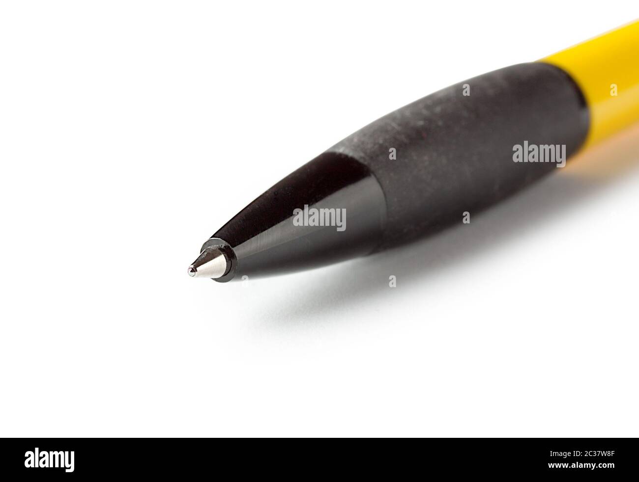 Black ballpoint pen isolated on white background Stock Photo - Alamy