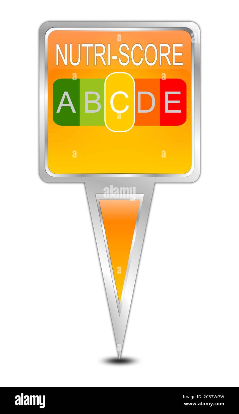 orange Nutri-Score Label C pointer stick, 5-colour Nutrition Label â ...