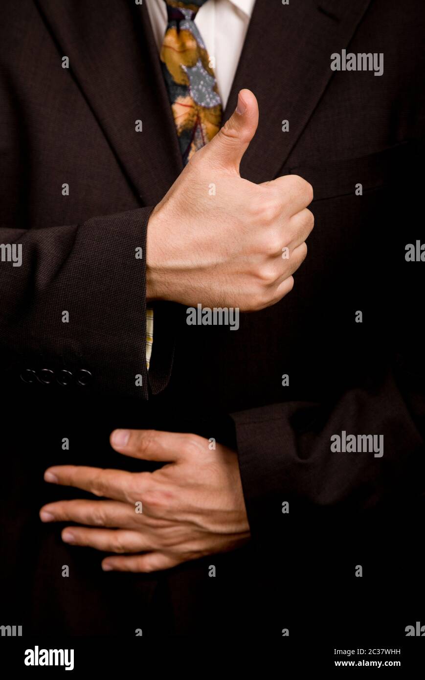 hand going thumb up, business man detail Stock Photo - Alamy
