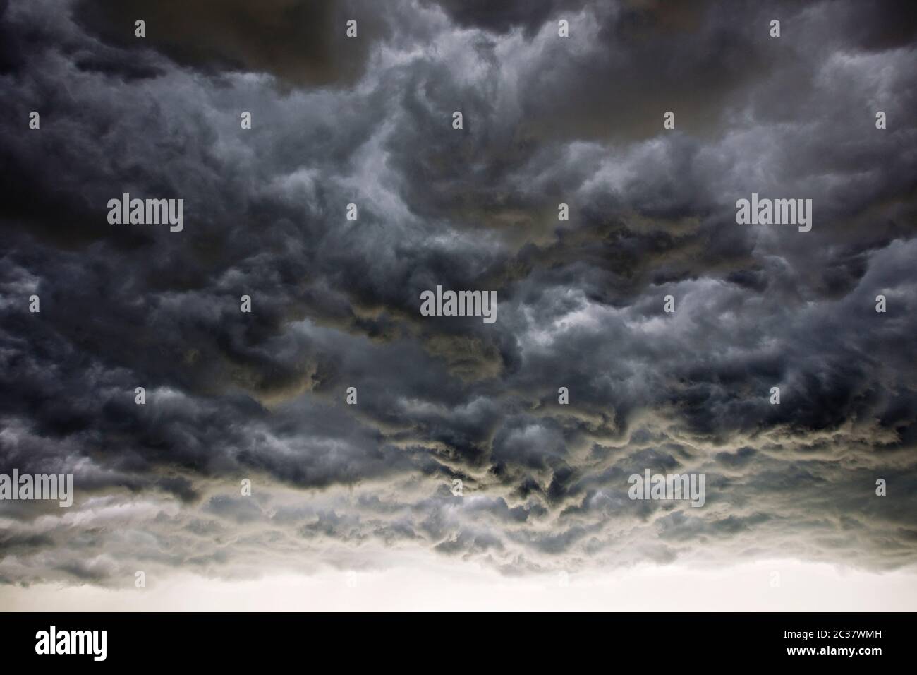 Storm clouds, thunder clouds close the sky near Litomysl, Czech ...