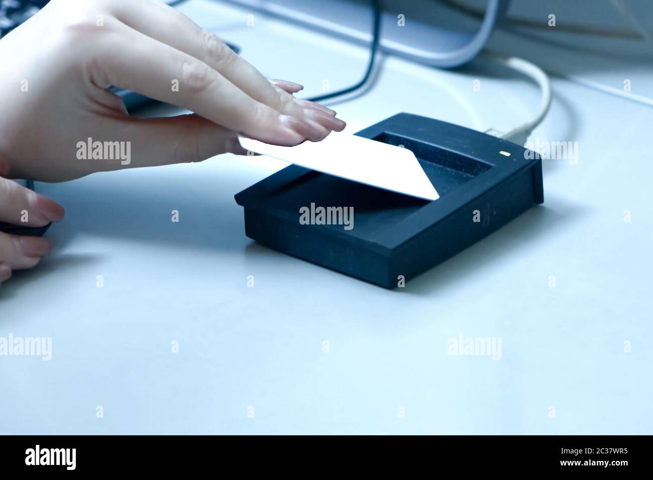 Magnetic badge card. Access card for staff. Key card Stock Photo - Alamy