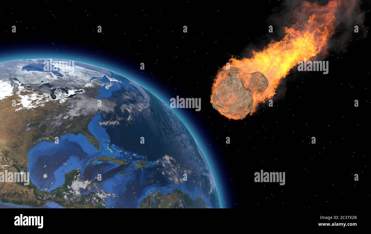 Meteorite earth impact illustration hi-res stock photography and images ...