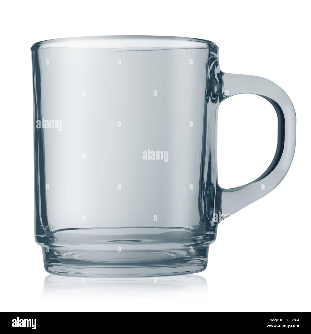 Empty glass cup isolated on white background Stock Photo - Alamy