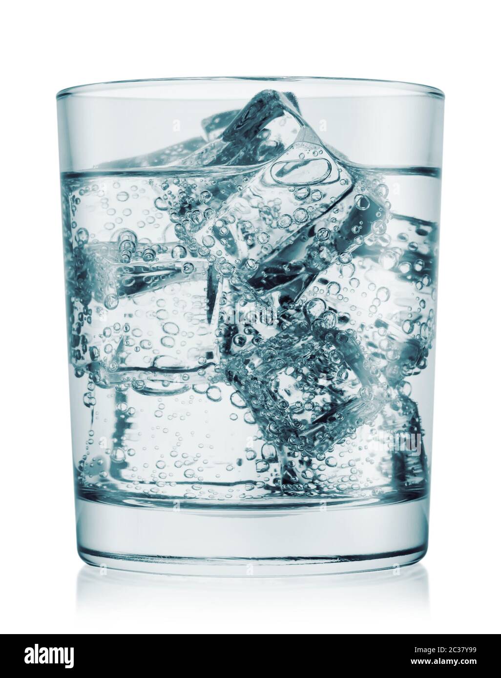 Glass of cold water with gas isolated on white background Stock Photo ...