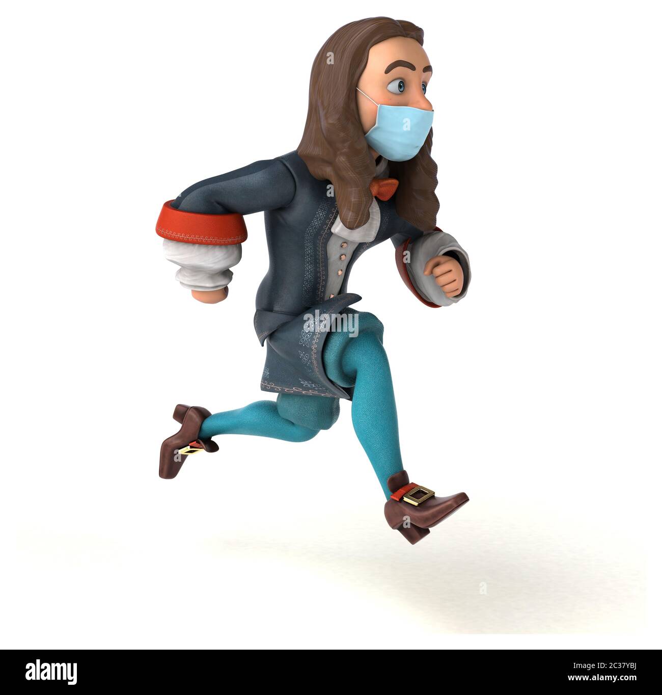 3D illustration of a cartoon character with a mask Stock Photo - Alamy