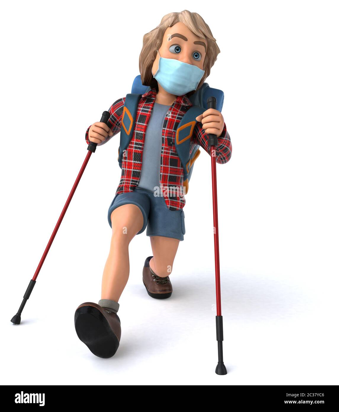 3D illustration of a cartoon character with a mask Stock Photo - Alamy