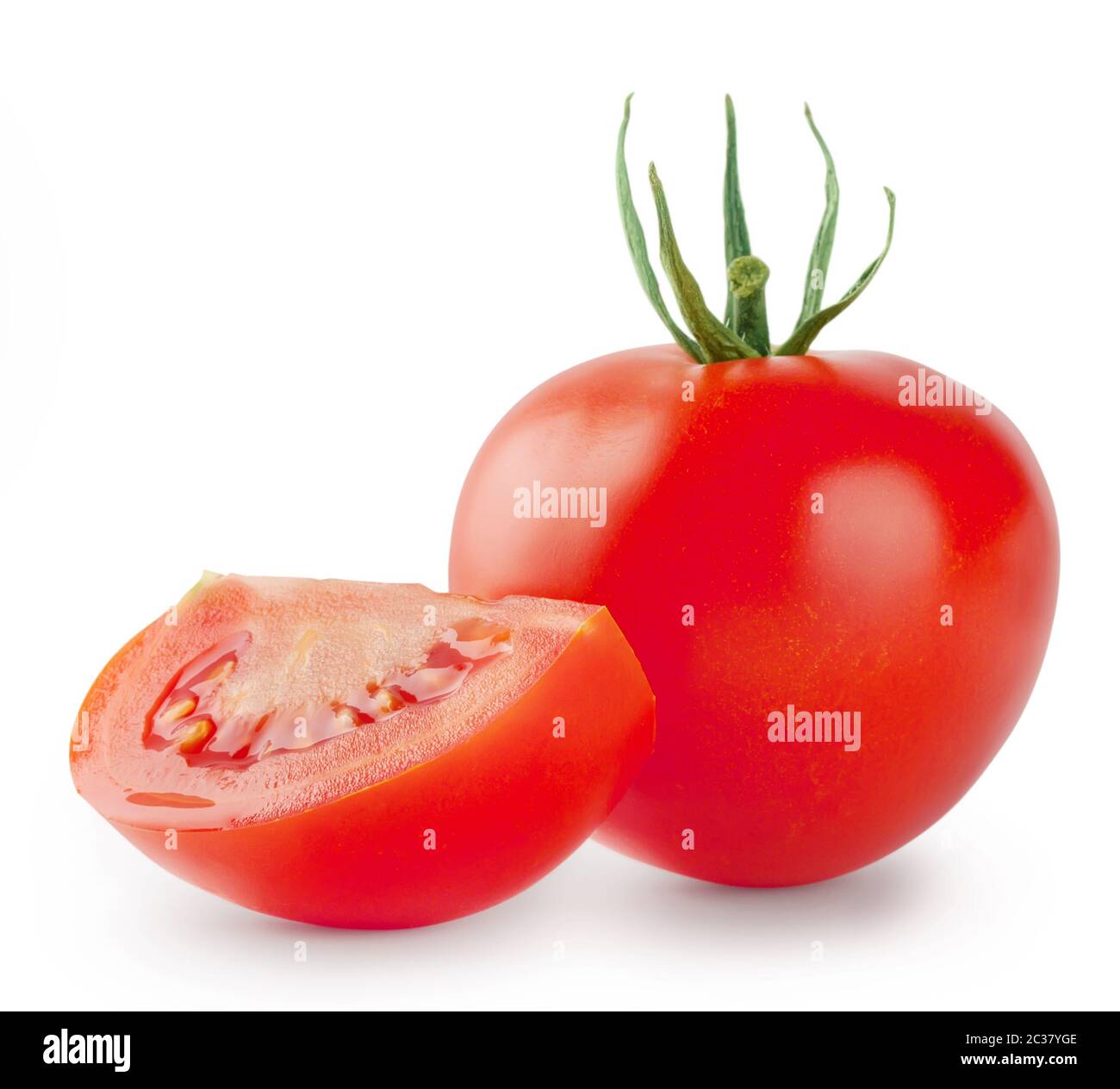 Tomato with a slice hi-res stock photography and images - Alamy