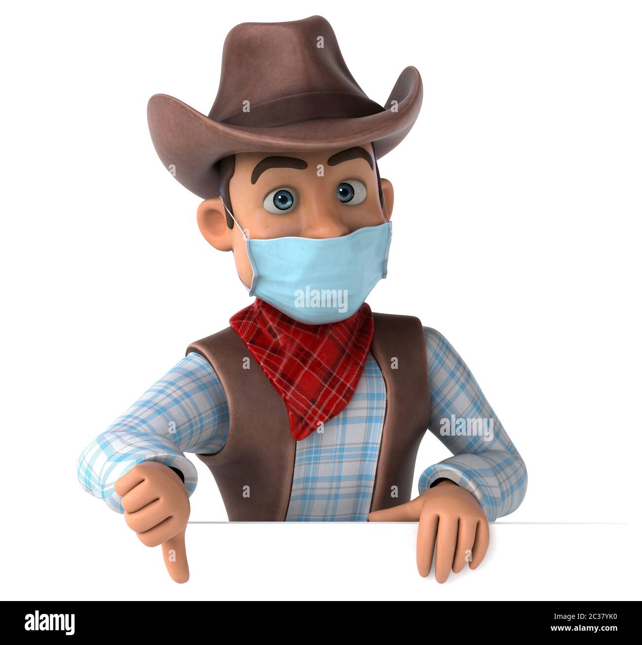 3D illustration of a cartoon character with a mask Stock Photo - Alamy