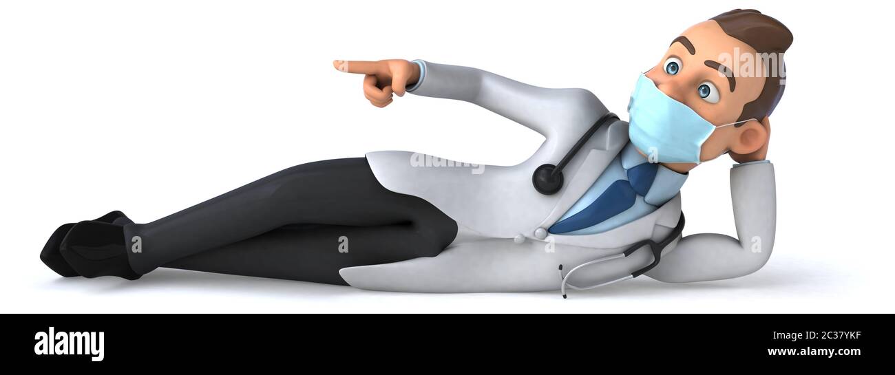 3D illustration of a cartoon character with a mask Stock Photo - Alamy