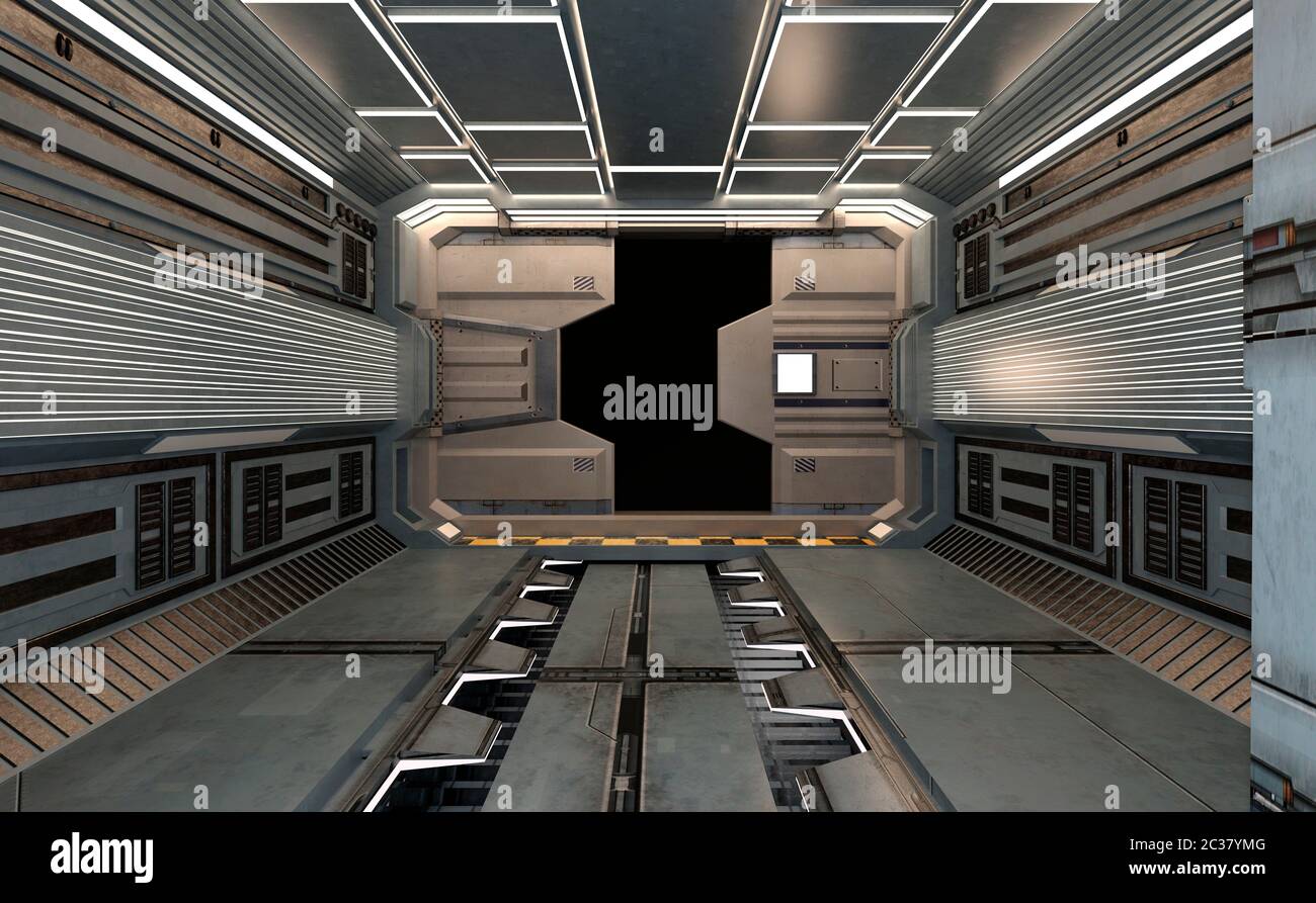 3D rendering of a science fiction space ship inside Stock Photo - Alamy