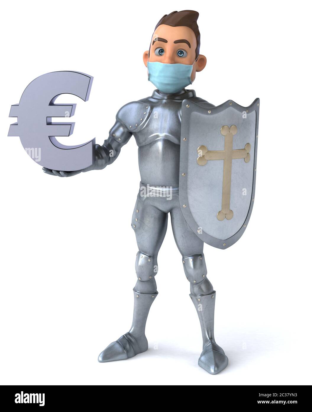 3D illustration of a cartoon character with a mask Stock Photo - Alamy