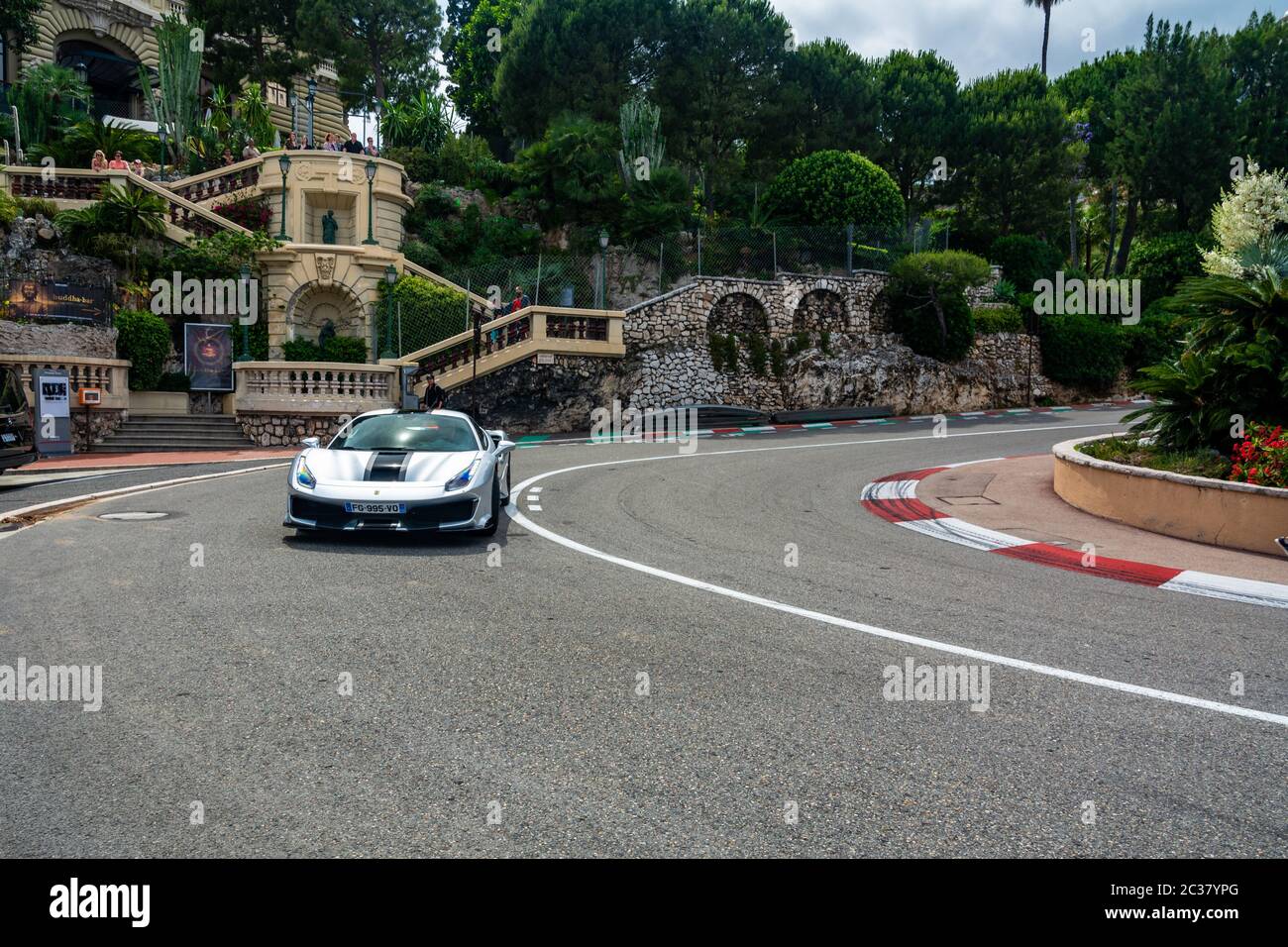 Monte Carlo, Monaco - June 13, 2019 : Monte Carlo street curve with ...