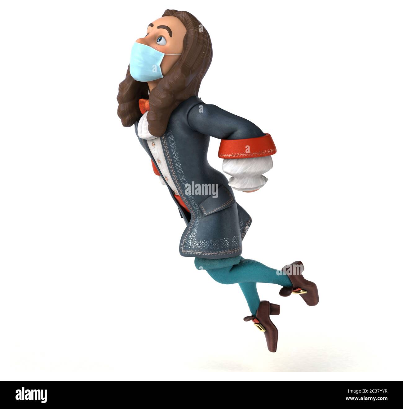 3D illustration of a cartoon character with a mask Stock Photo - Alamy