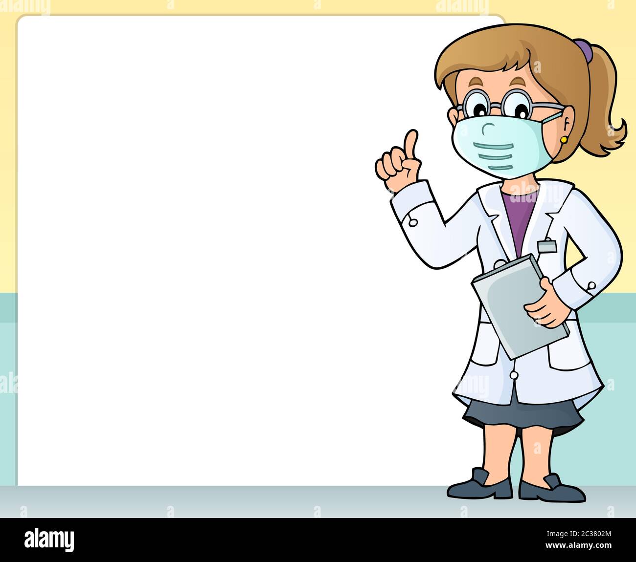 Doctor theme frame 4 - picture illustration Stock Photo - Alamy