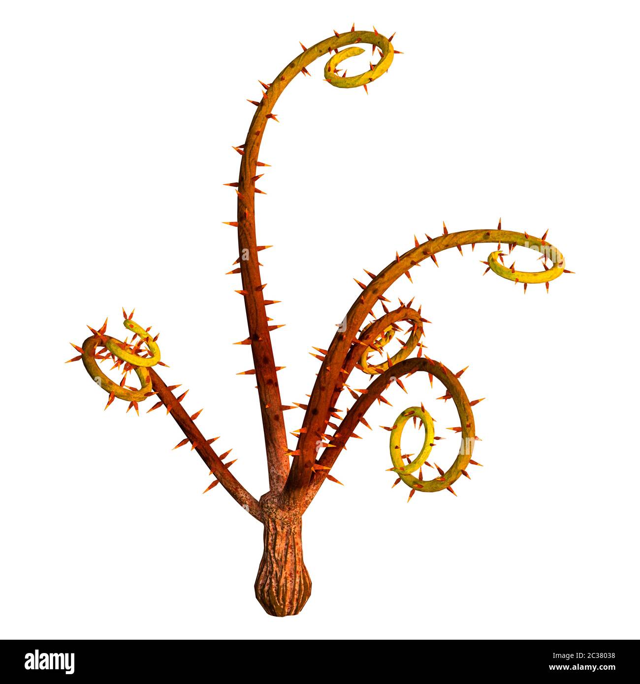 3D rendering of a fantasy alien plant isolated on white background ...