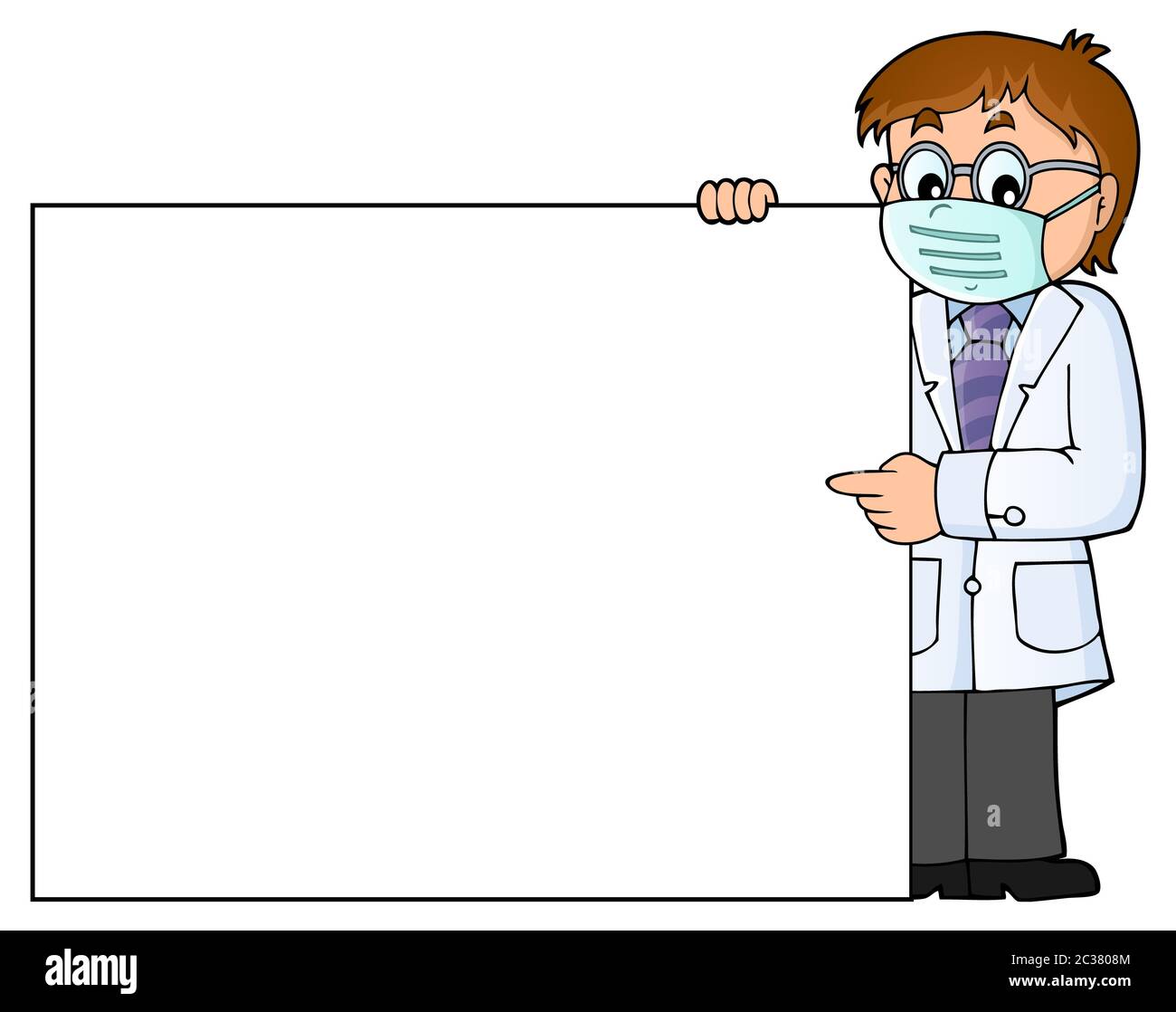 Doctor theme frame 1 - picture illustration Stock Photo - Alamy