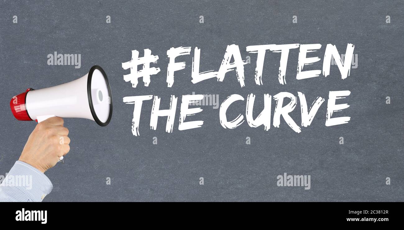 Flatten The Curve hashtag stay at home Coronavirus corona virus disease ...
