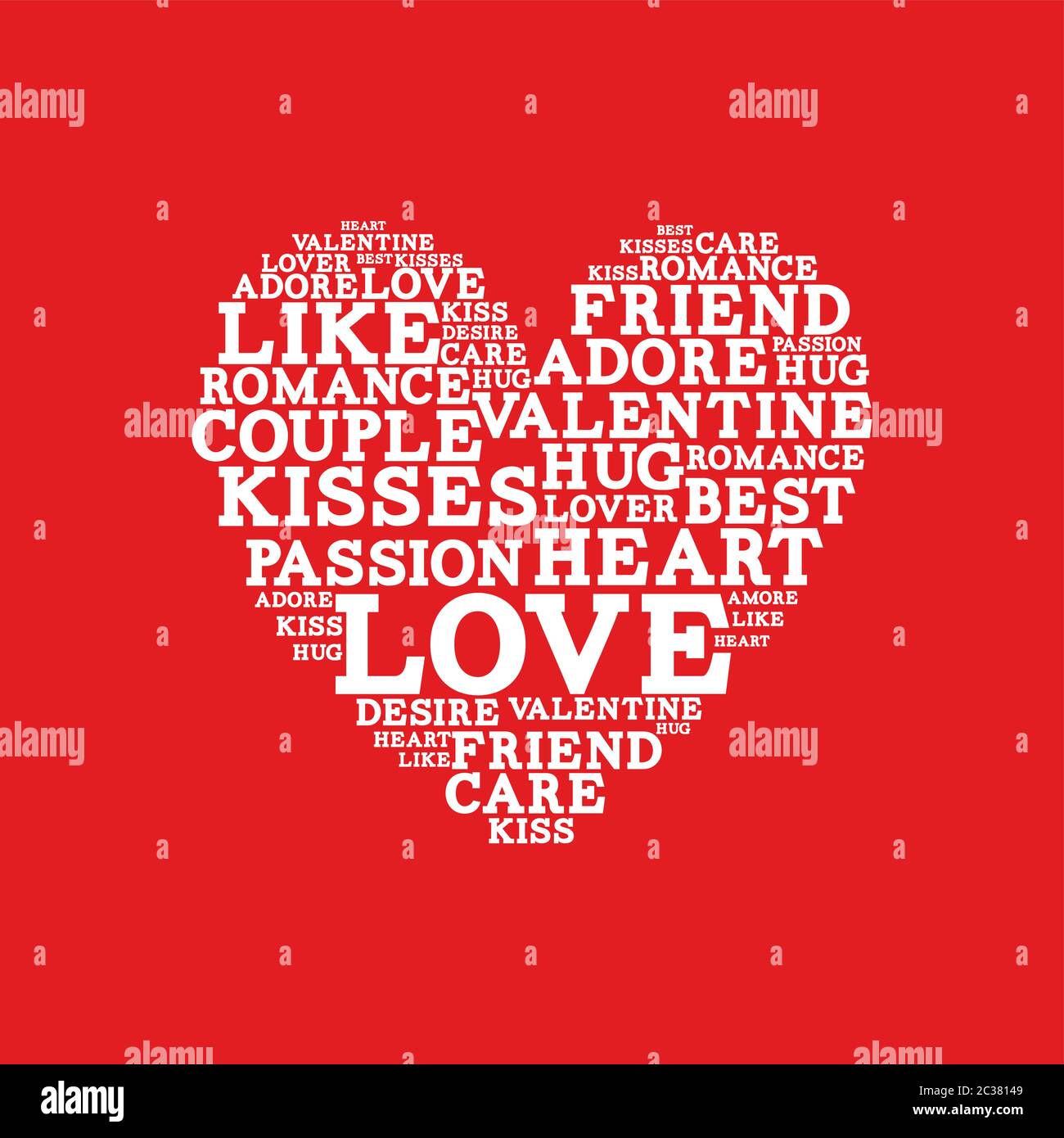 Romantic love heart word cloud for valentines day Stock Vector Image ...