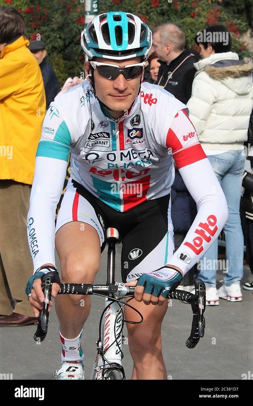 Sebastian Lang of Oméga Pharma - Lotto during the Milan san Remo 2011 ...