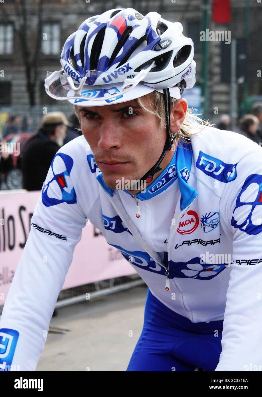 Yoann Offredo of FDJ during the Milan san Remo 2011, cycling race ...