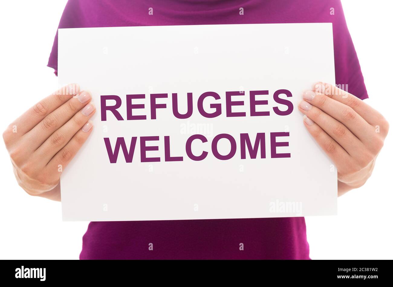 Refugees welcome poster hi-res stock photography and images - Alamy