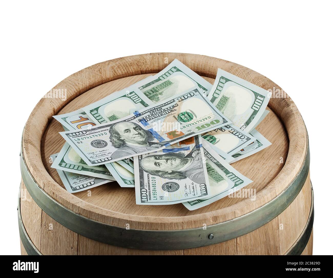 Concept of money up front isolated on white background Stock Photo - Alamy