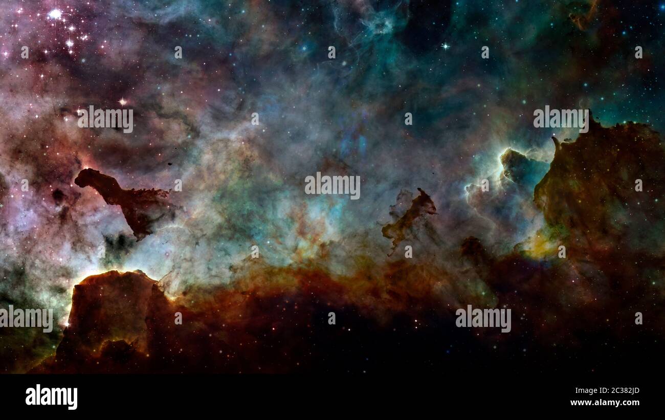 Hubble views galaxy and nebula. Elements of this image furnished by ...